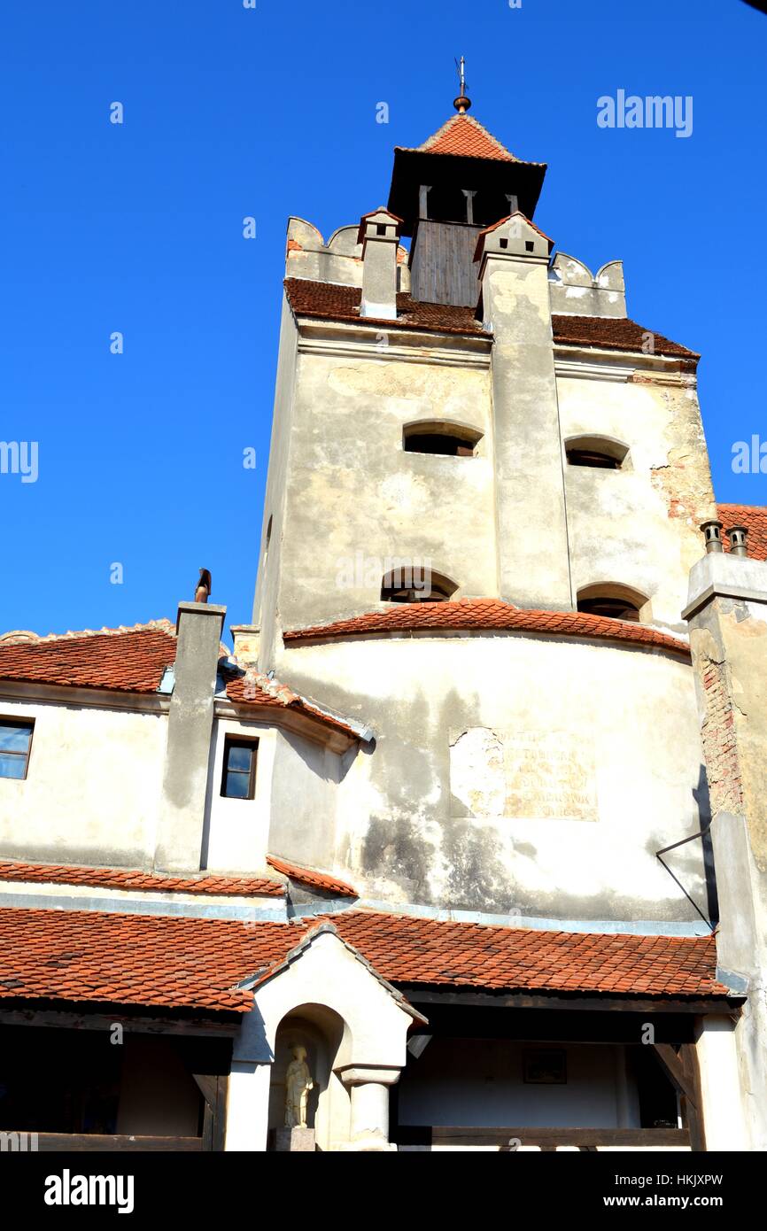 Tower of Bran castle, home of Dracula, Brasov, Transylvania Stock Photo ...