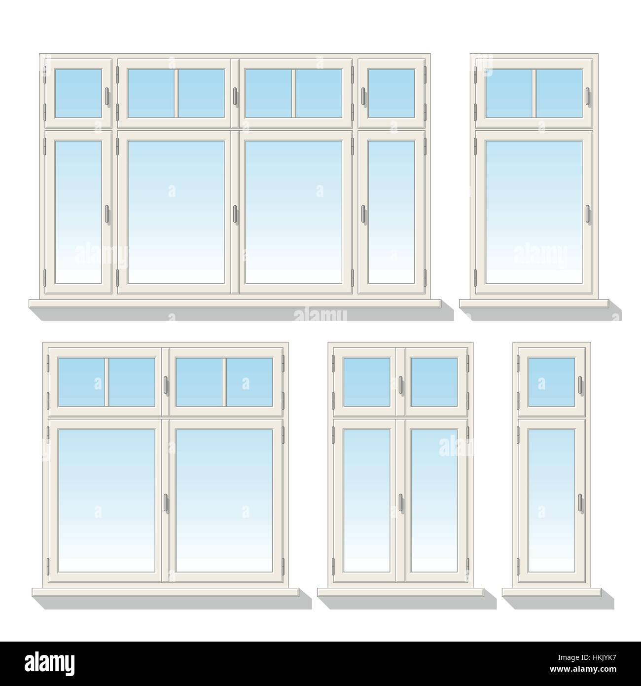 Set of different windows Stock Vector Image & Art - Alamy