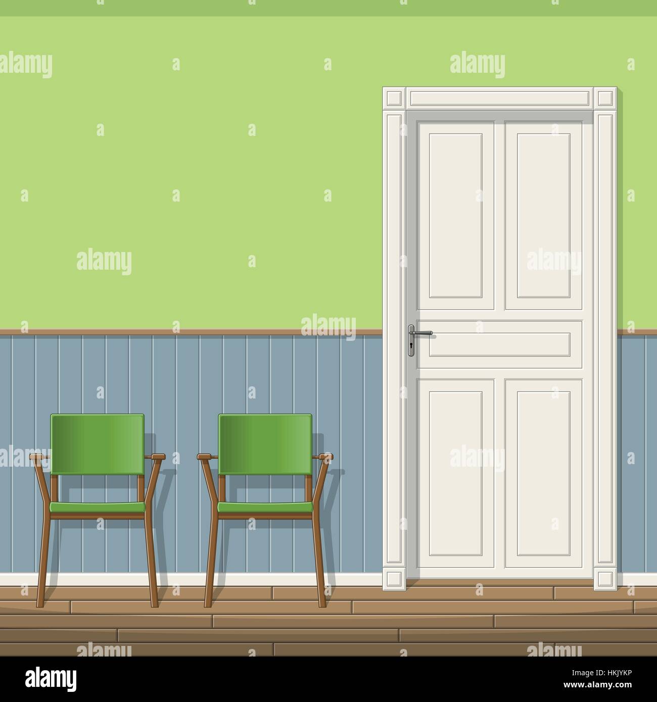 Illustration of a waiting room with chairs Stock Vector Image & Art - Alamy