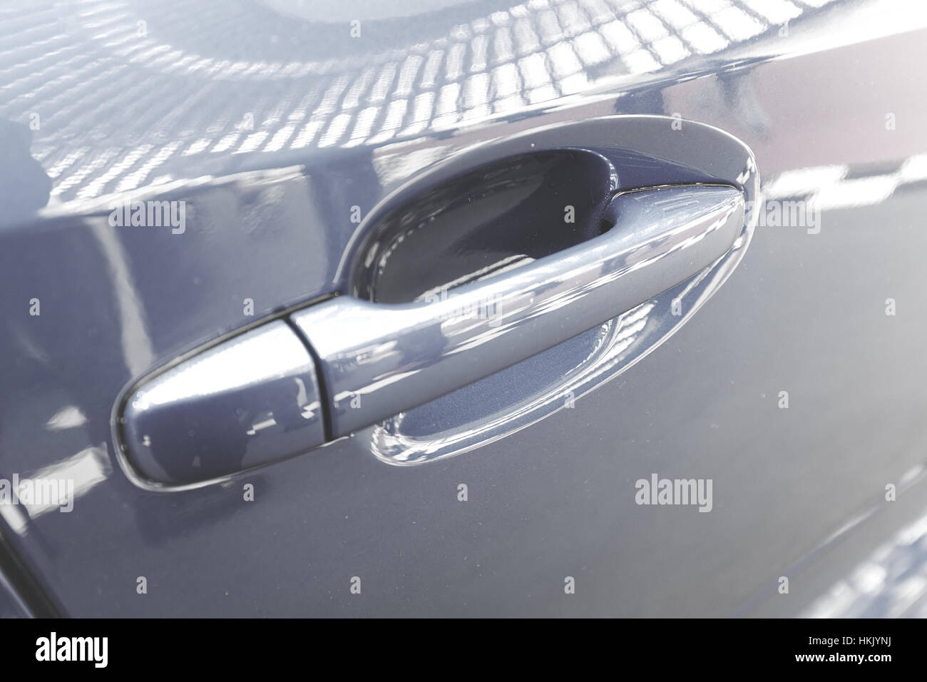 door handles of cars with door lock, note shallow depth of field Stock ...