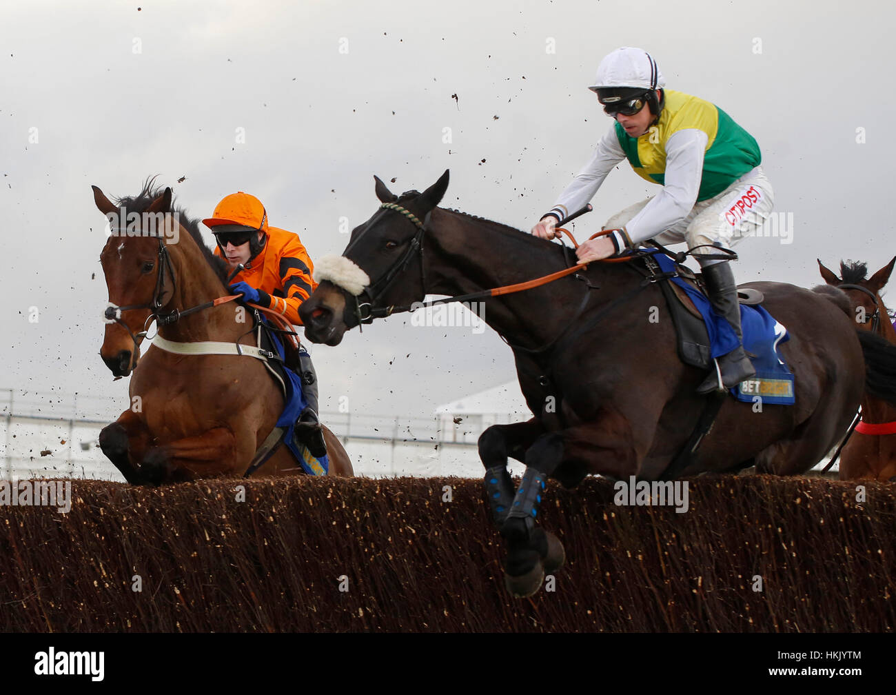 Racing cheltenham jump fence hi-res stock photography and images - Alamy