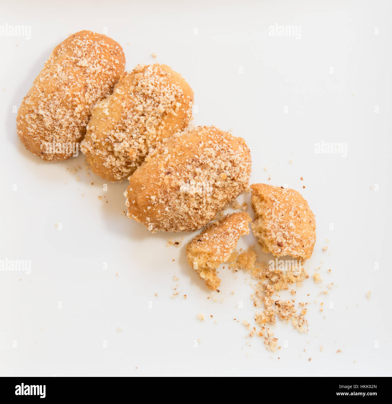 Christmas traditional Greek honey cakes with nuts called melomakarouna ...