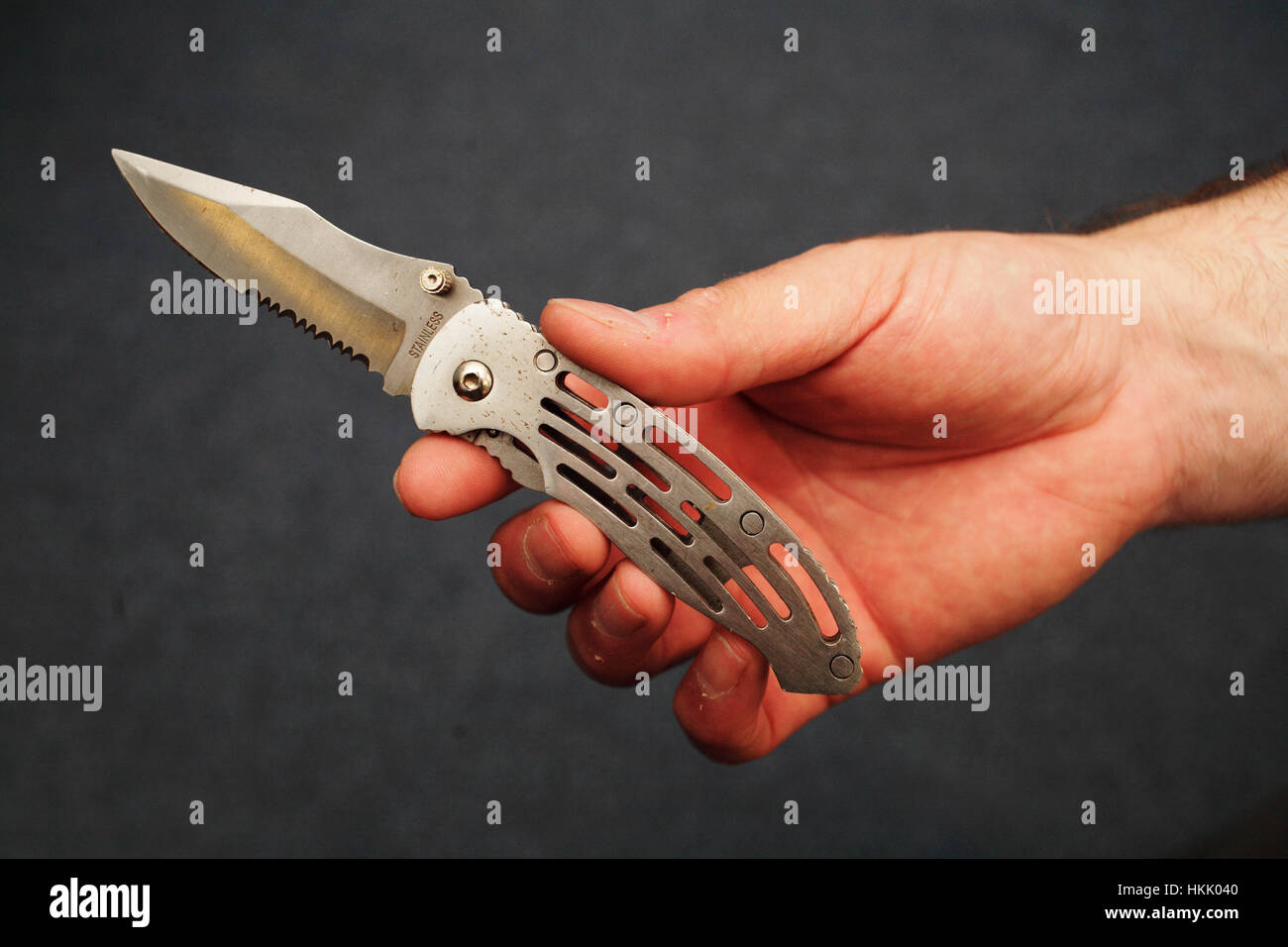 Weapons held at Violence Reduction Unit Strathclyde Police Stock Photo ...