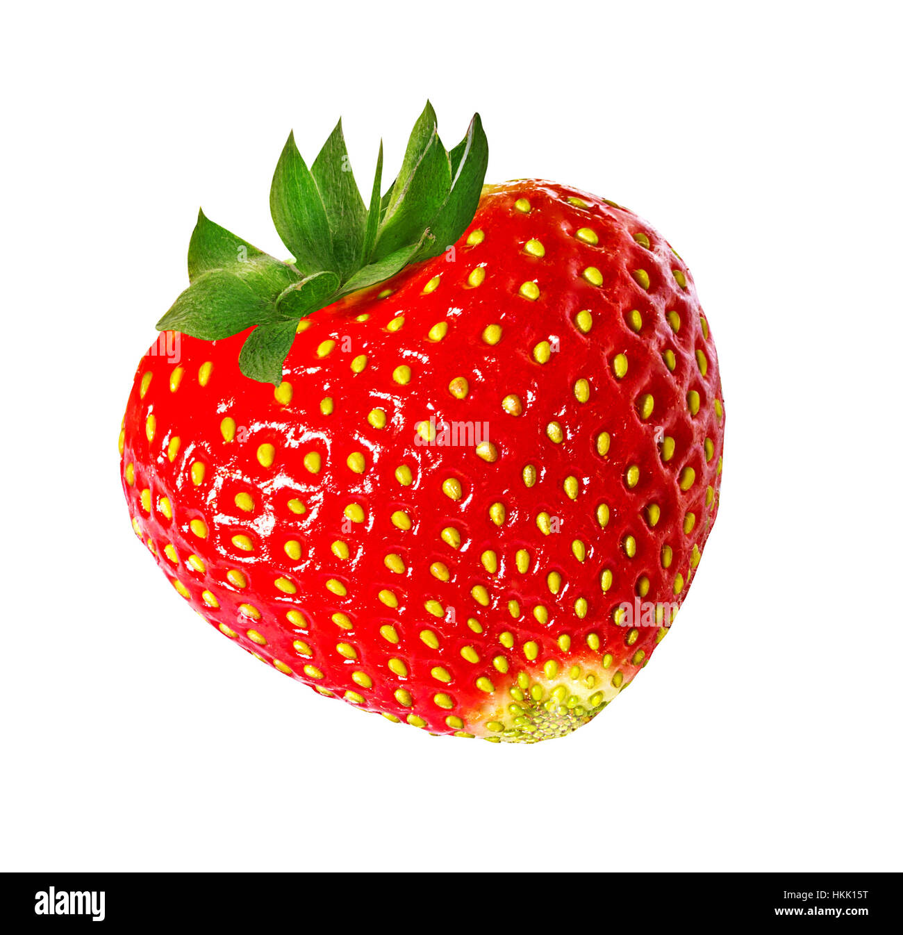 Strawberry on white background Stock Photo - Alamy