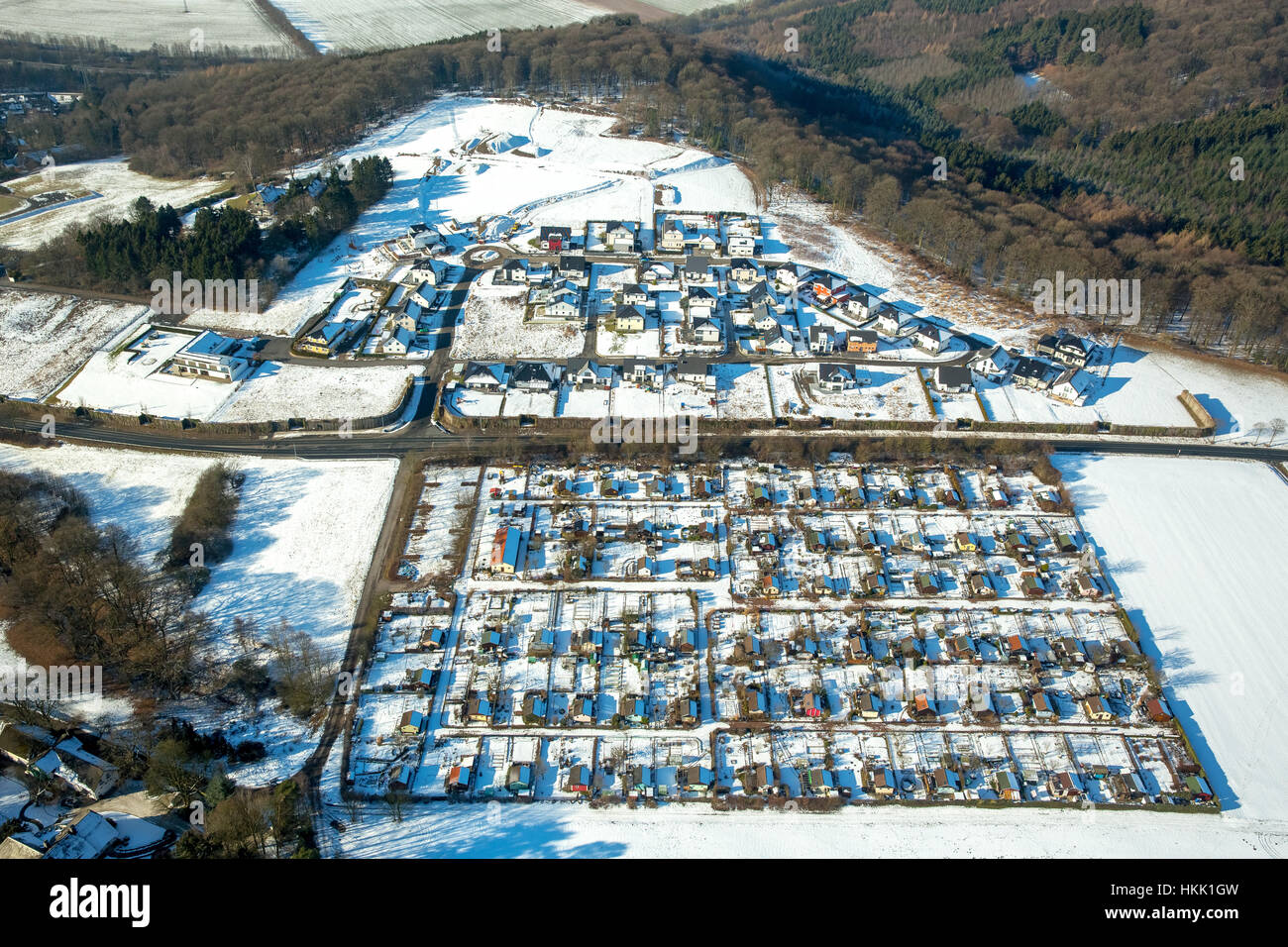 Family houses, construction area to Dollenberg, Garden In Wiedenberg ...