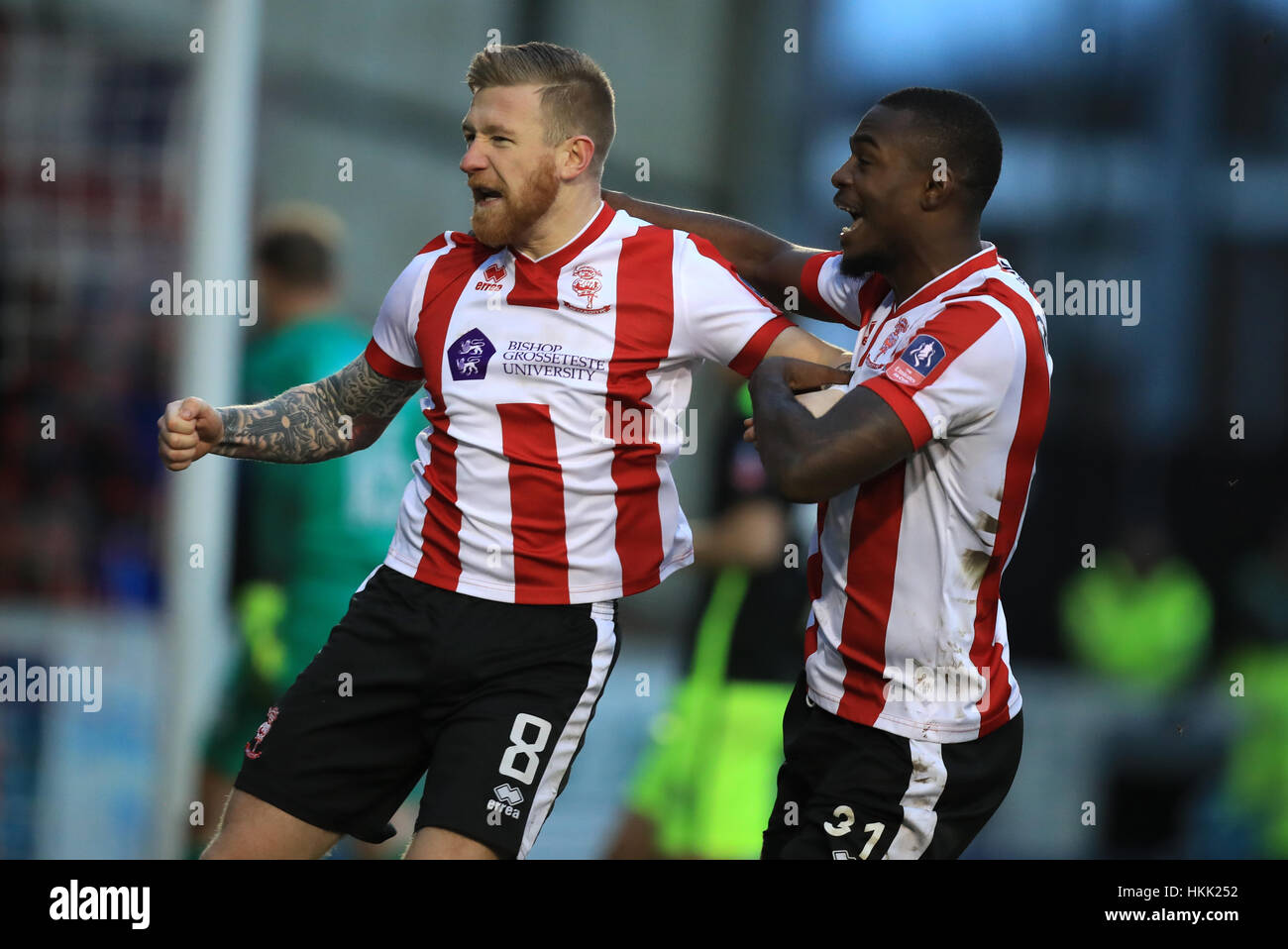 Lincoln City's Alan Power celebrates scoring his sides opening goal ...