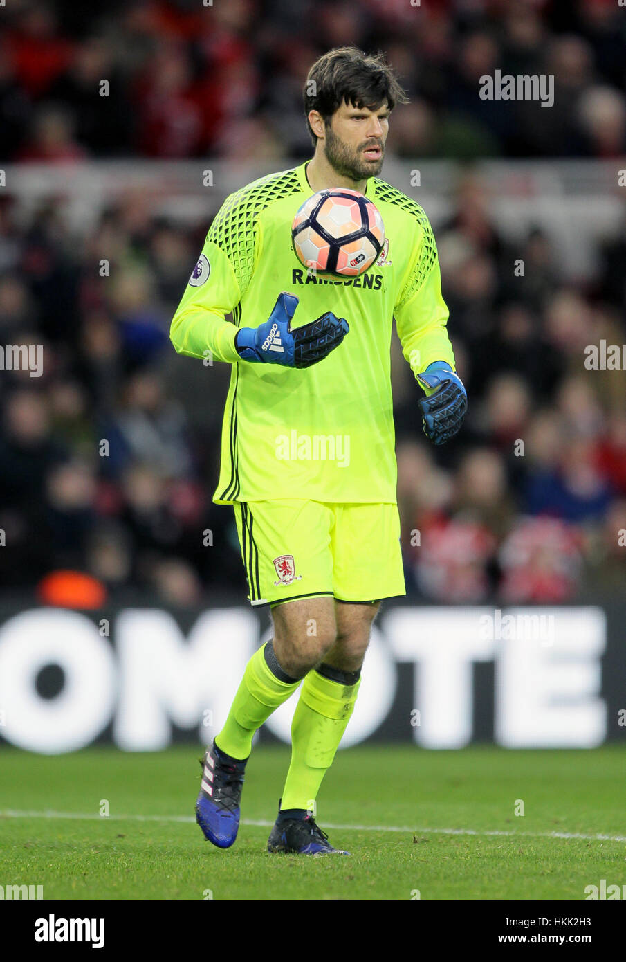 Middlesbrough goalkeeper Dimitrios Konstantopoulos during the Emirates ...