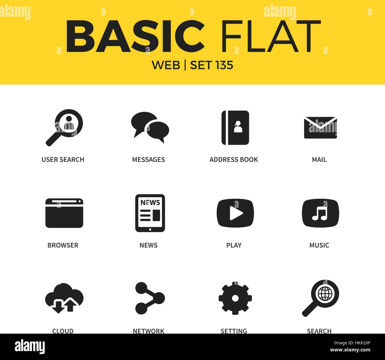 Web messages icons set Stock Vector Images - Alamy