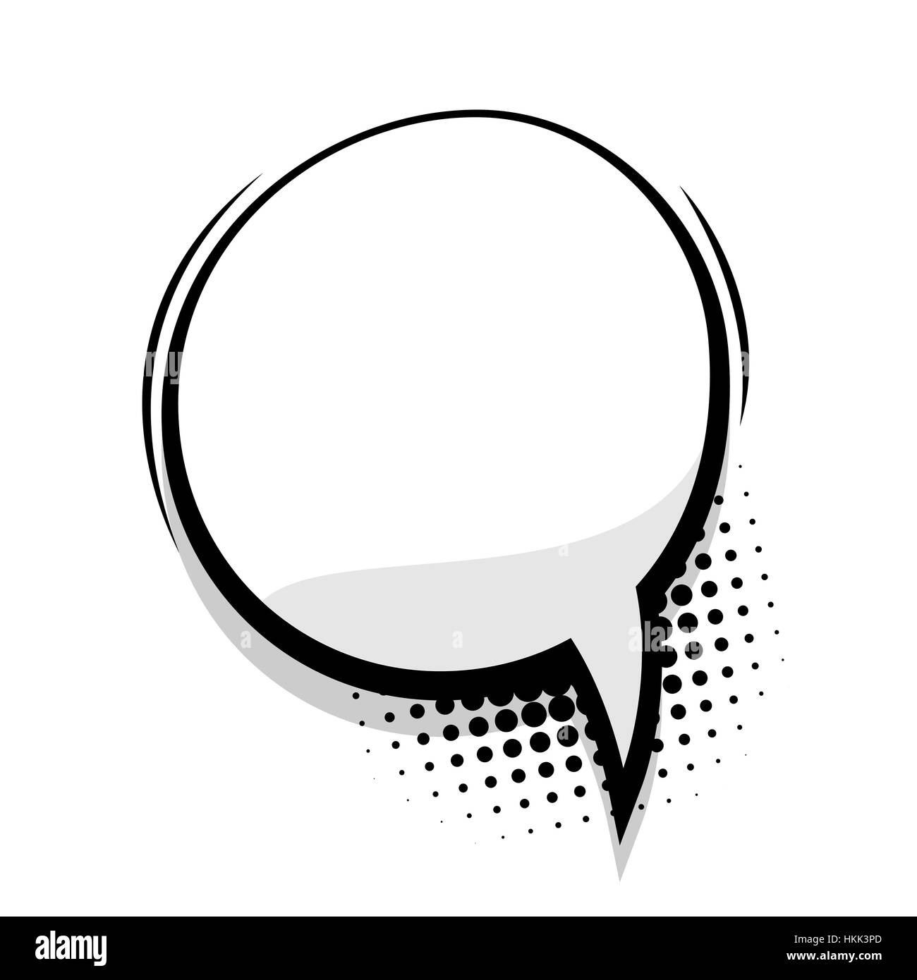 Blank template comic round bubble Black and White Stock Photos & Images ...