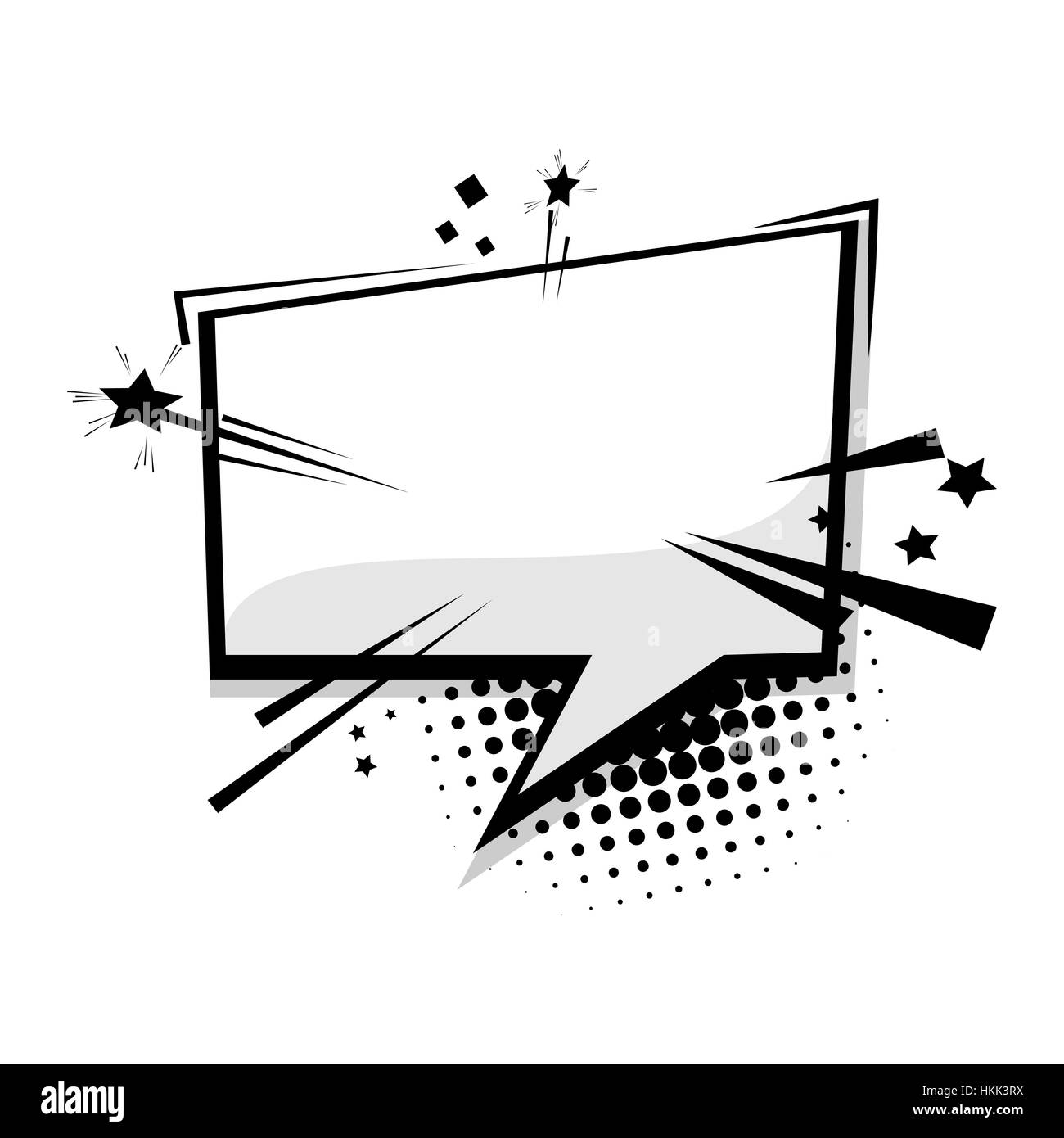 Blank template comic speech square bubble Stock Vector Image & Art - Alamy