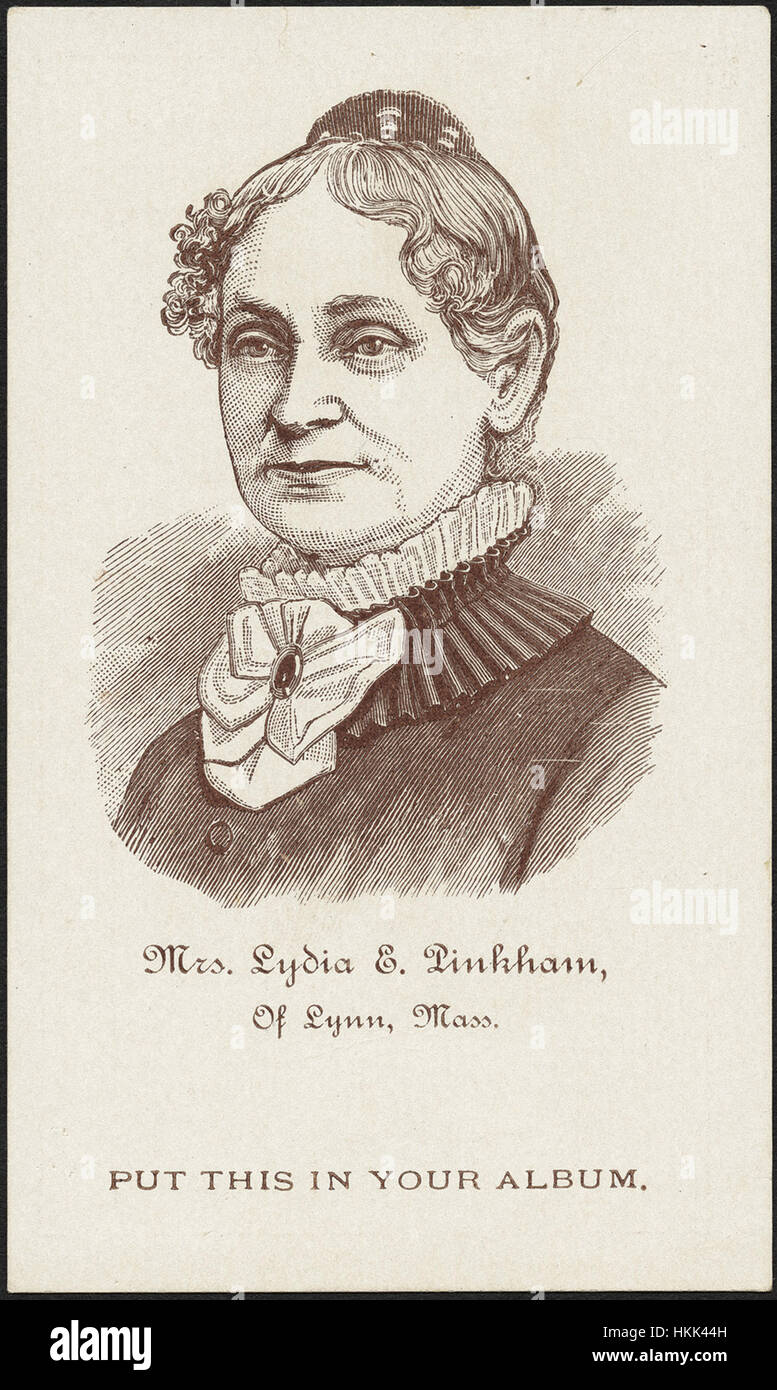 Mrs. Lydia E. Pinkham of Lynn, Mass. Put this in your album. (front ...