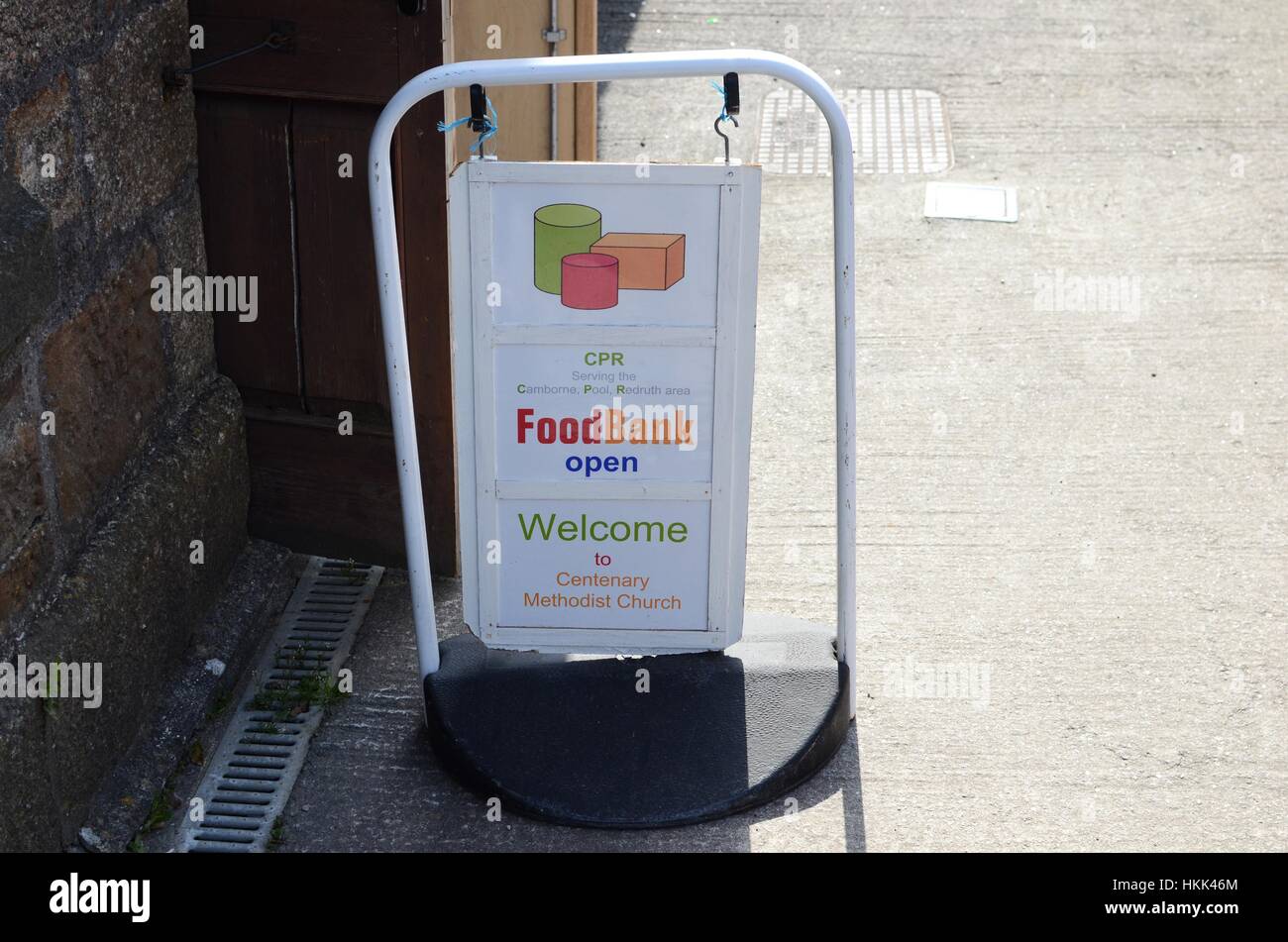 Camborne food bank, Cornwall Stock Photo - Alamy