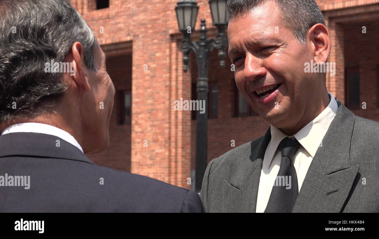 Happy Business Man Talking Stock Photo - Alamy