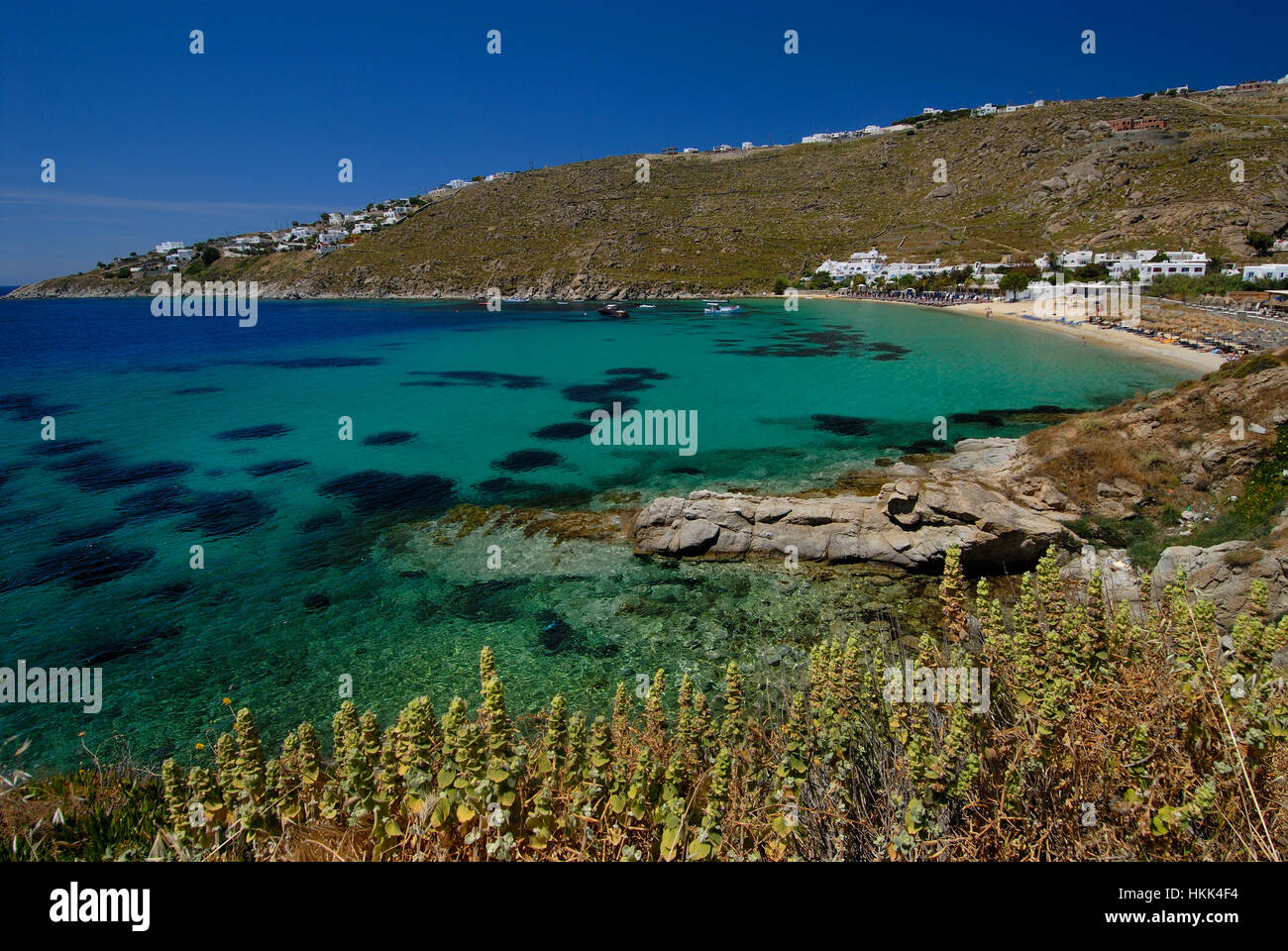 Psarou beach mykonos hi-res stock photography and images - Alamy