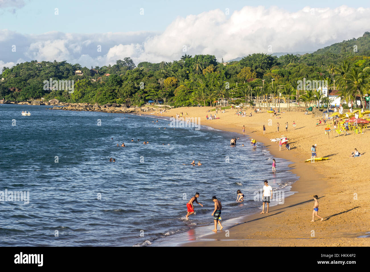 Ilhabela, Brazil - View of people enjoying a summer afternoon on the ...