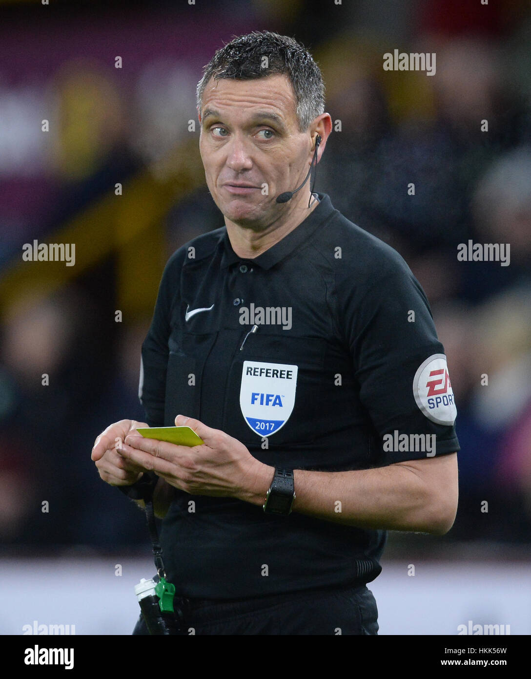 Referee Andre Marriner during the Emirates FA Cup, fourth round match ...