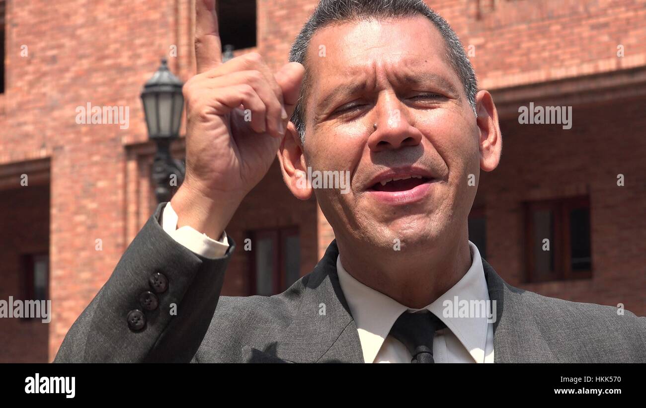 Angry Business Man Talking Stock Photo - Alamy