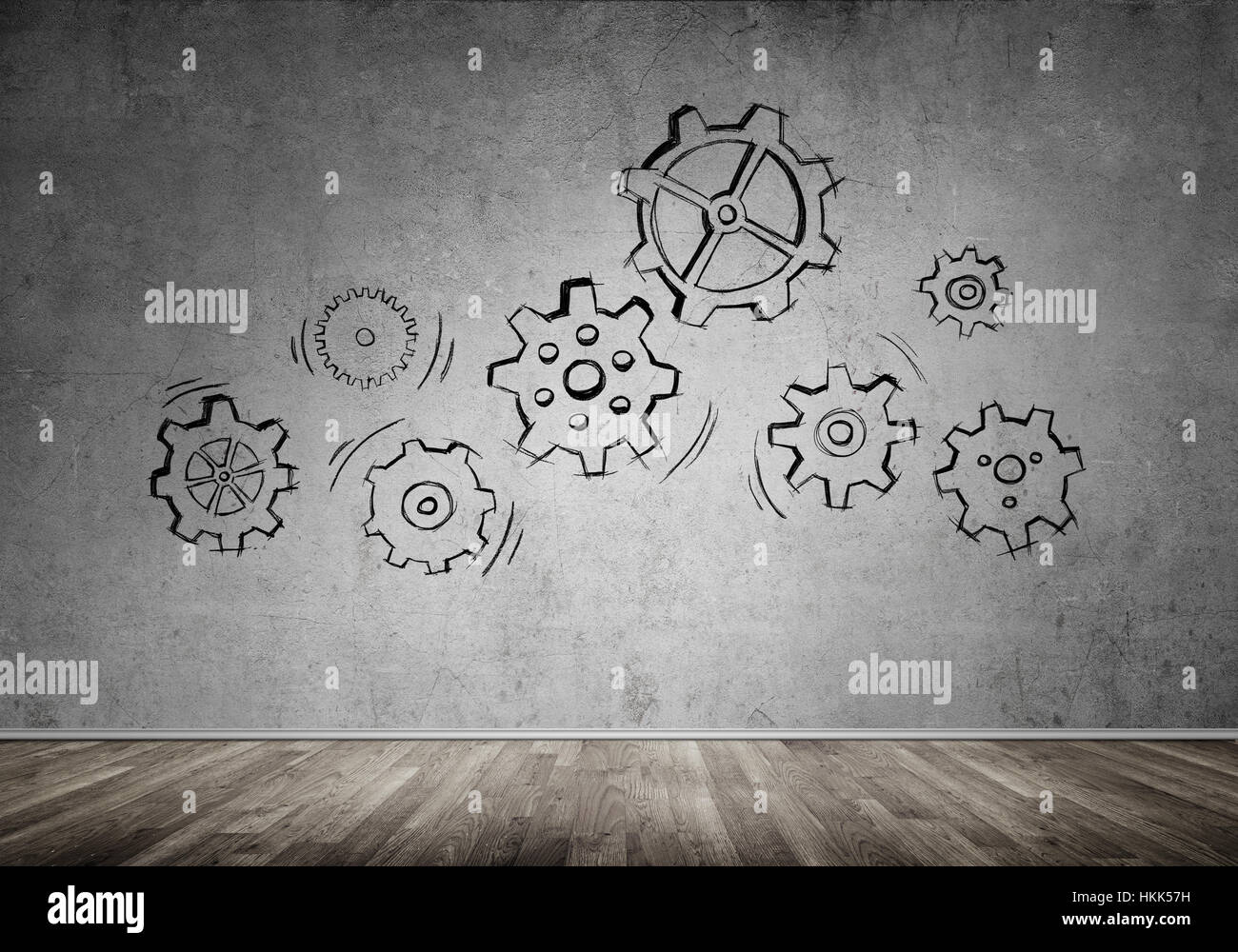 Gear mechanism as teamwork concept Stock Photo - Alamy