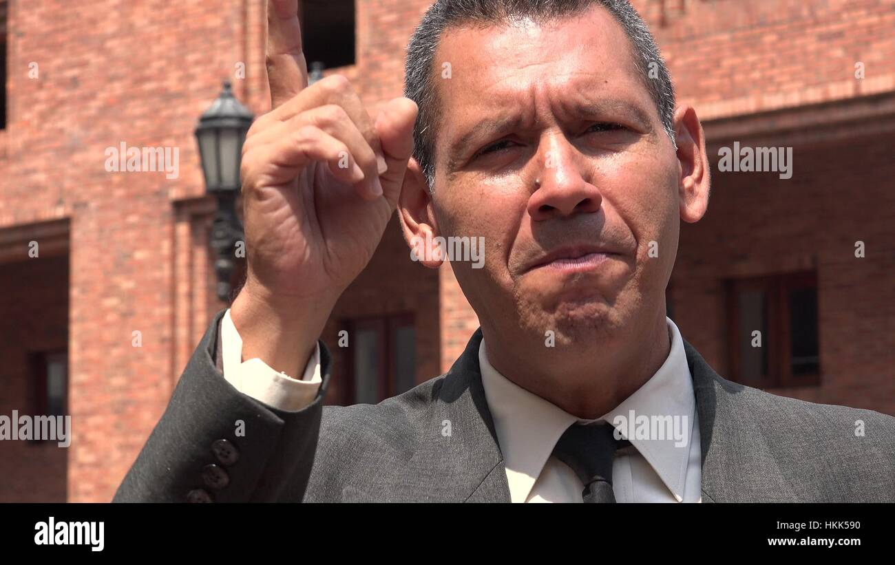 Business Man Pointing Stock Photo - Alamy