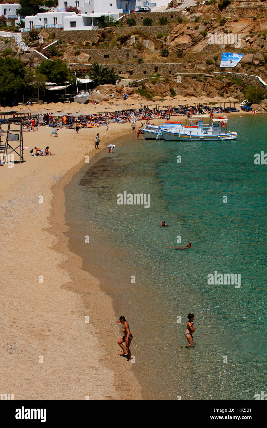 Super paradise beach mykonos hi-res stock photography and images - Alamy