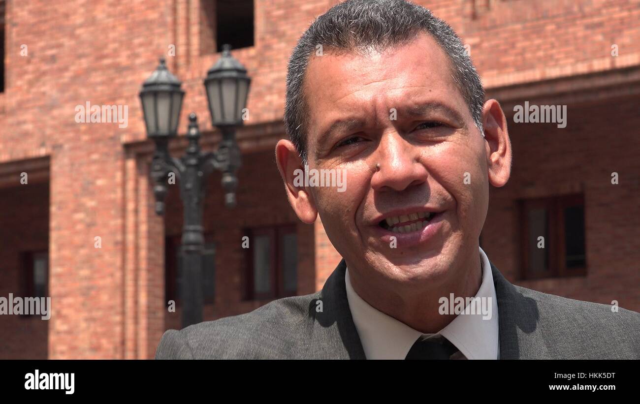 Excited Business Man Stock Photo - Alamy
