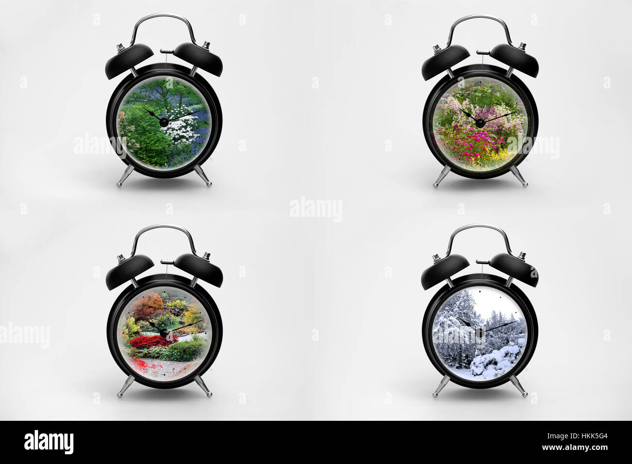 Four clock faces hi-res stock photography and images - Alamy