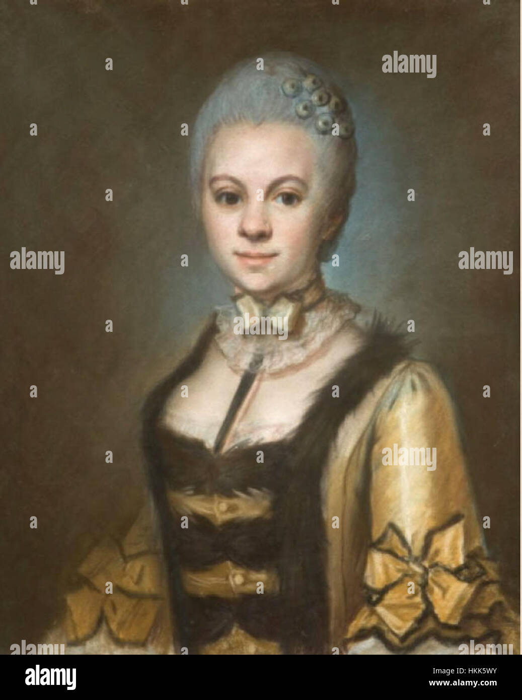 Marie Louise Charlotte, Comtesse du Crozet, is portrayed in this 18th ...