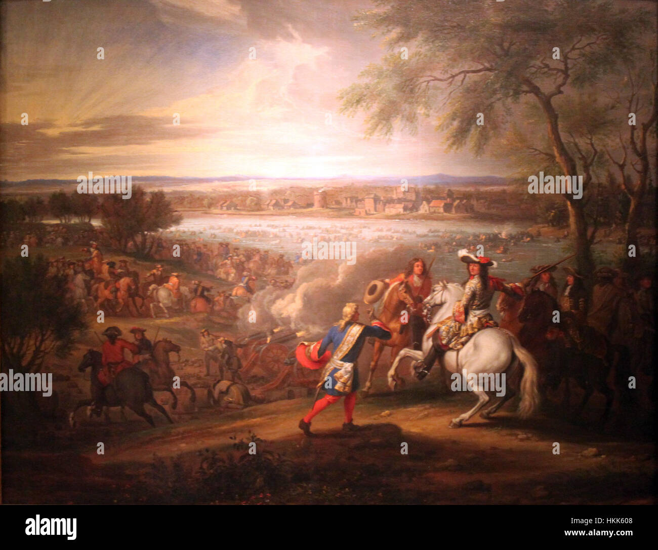 A painting from 1680 by van der Meulen, depicting King Louis XIV at ...