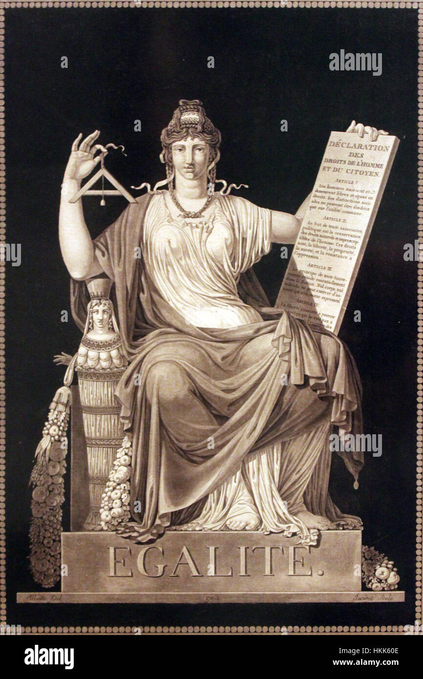 The 1793 artwork titled 'Equality Anagoria' visually represents the ...