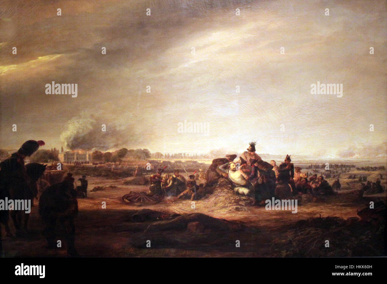 This 1814 painting depicts the Battle of Dresden, part of the ...