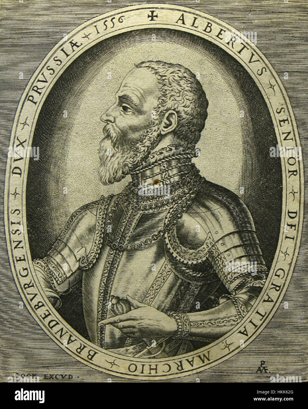 'Albertus Dux Prussiae,' engraved by Hieronymus Cock, is a 16th-century ...