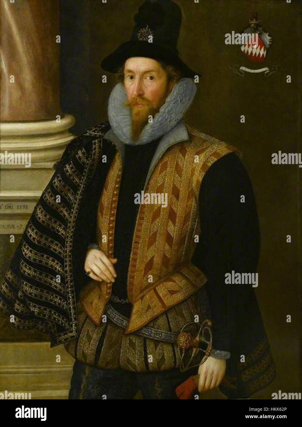 This oil painting depicts a member of the Brereton family, capturing ...