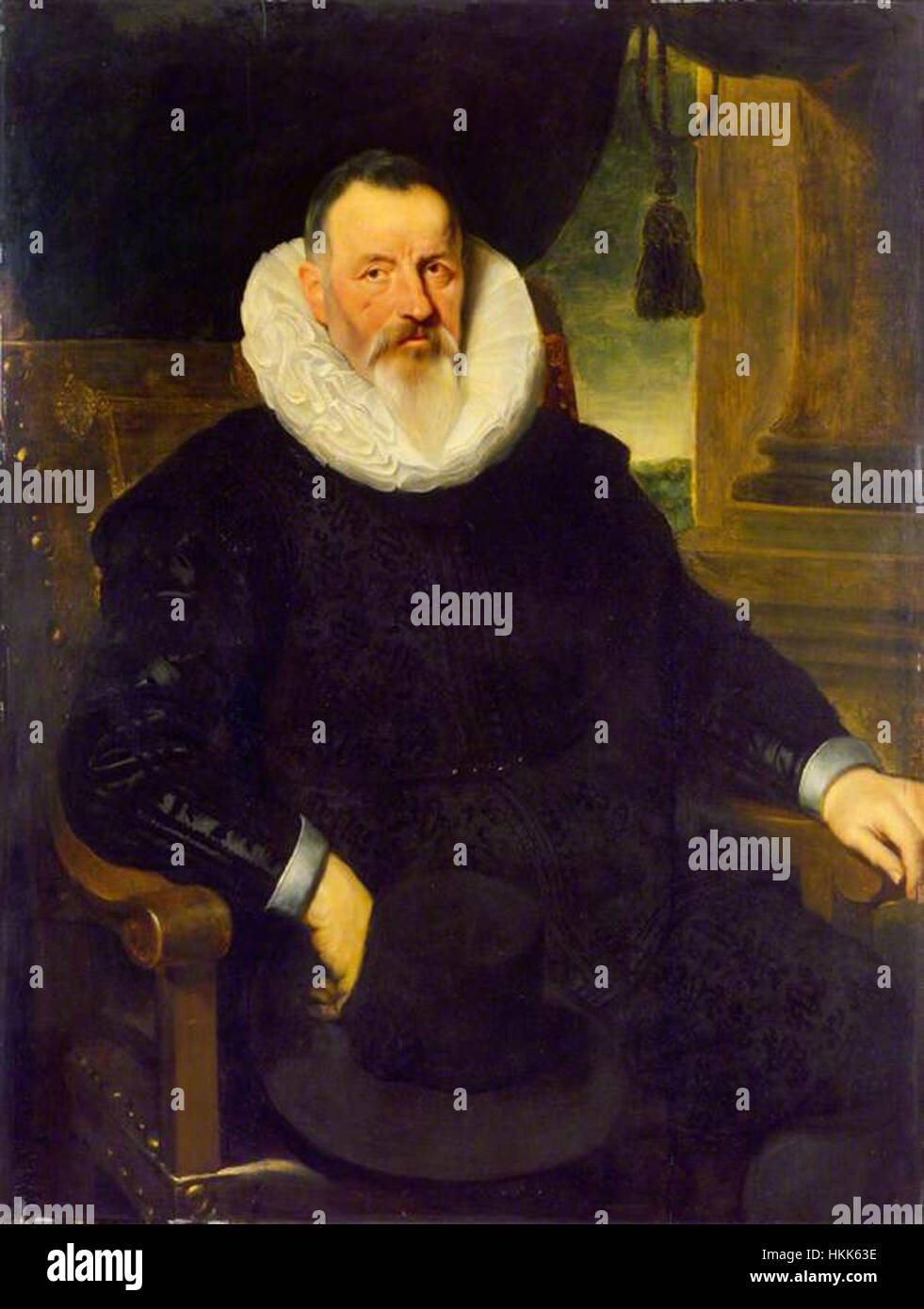 A portrait by Cornelis de Vos, depicting a man in formal attire. The ...