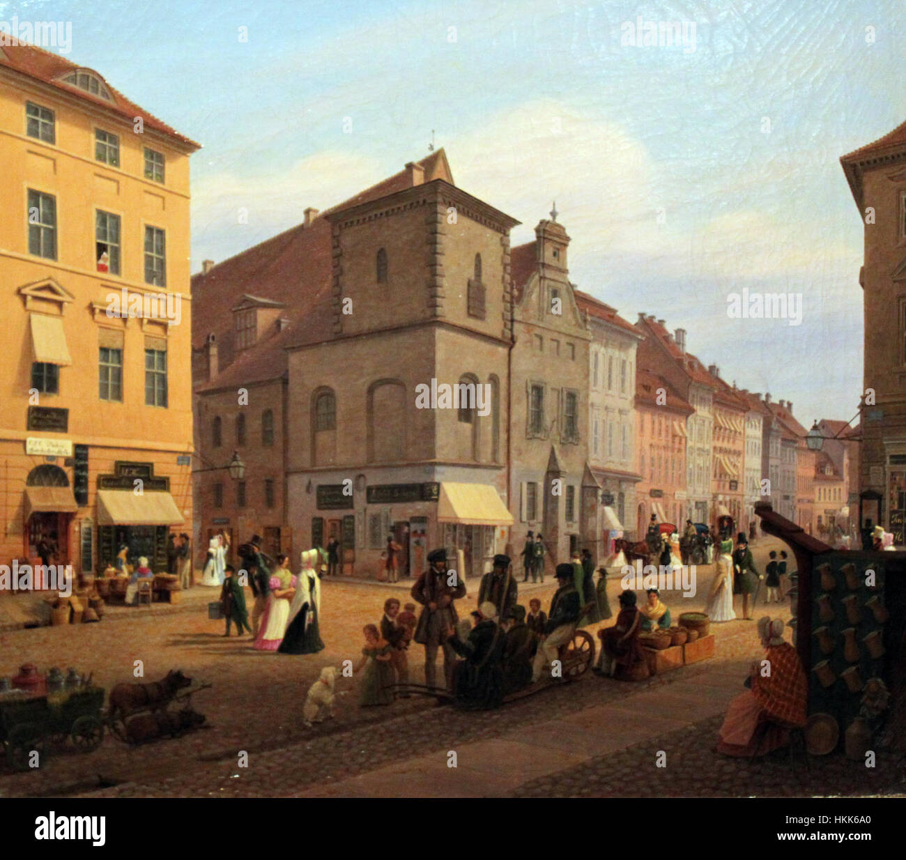 The 1840 painting 'Bruecke Ansicht' depicts the former Berlin City Hall ...