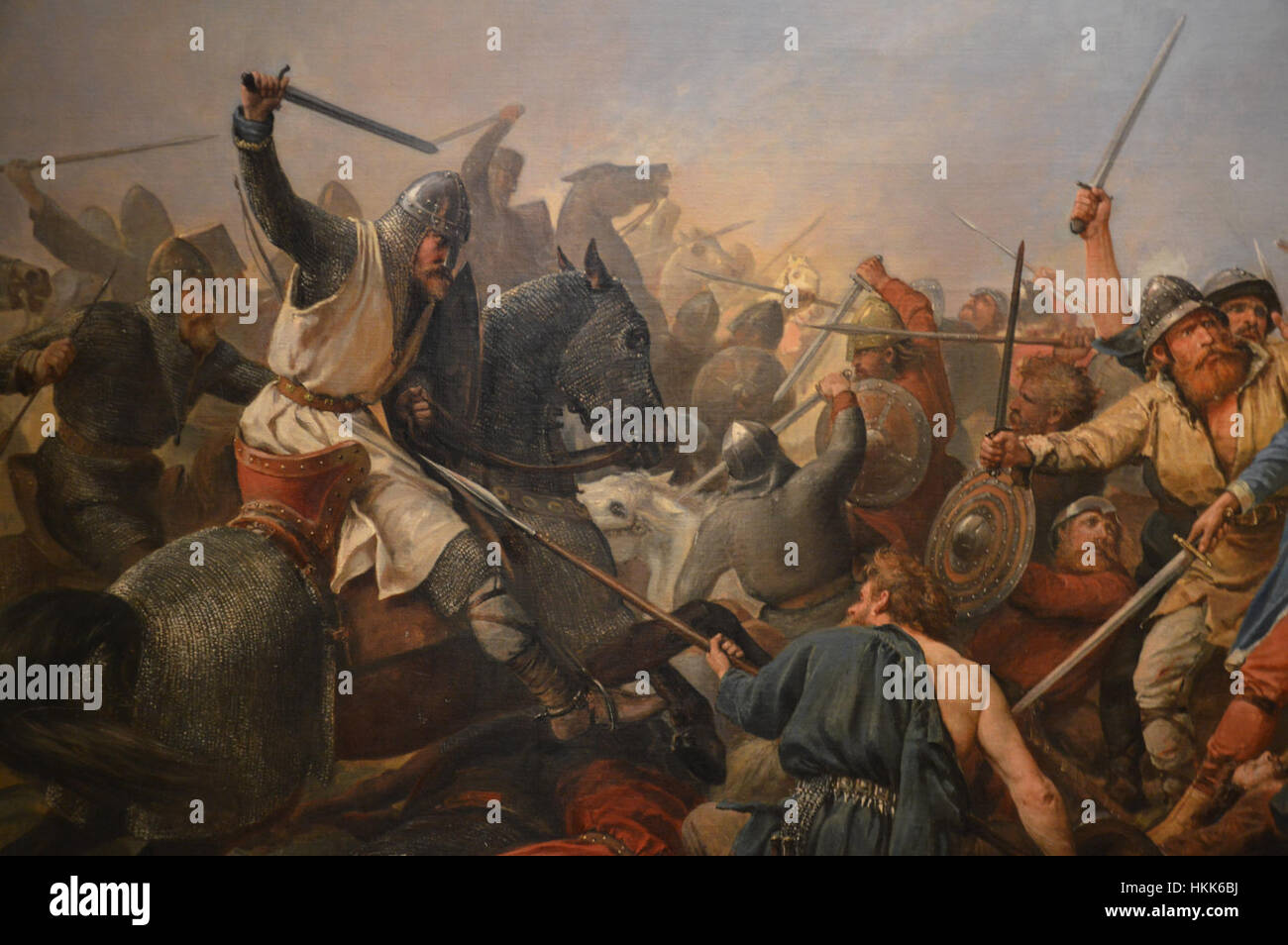 A detailed depiction of the Battle of Stamford Bridge, illustrating key ...