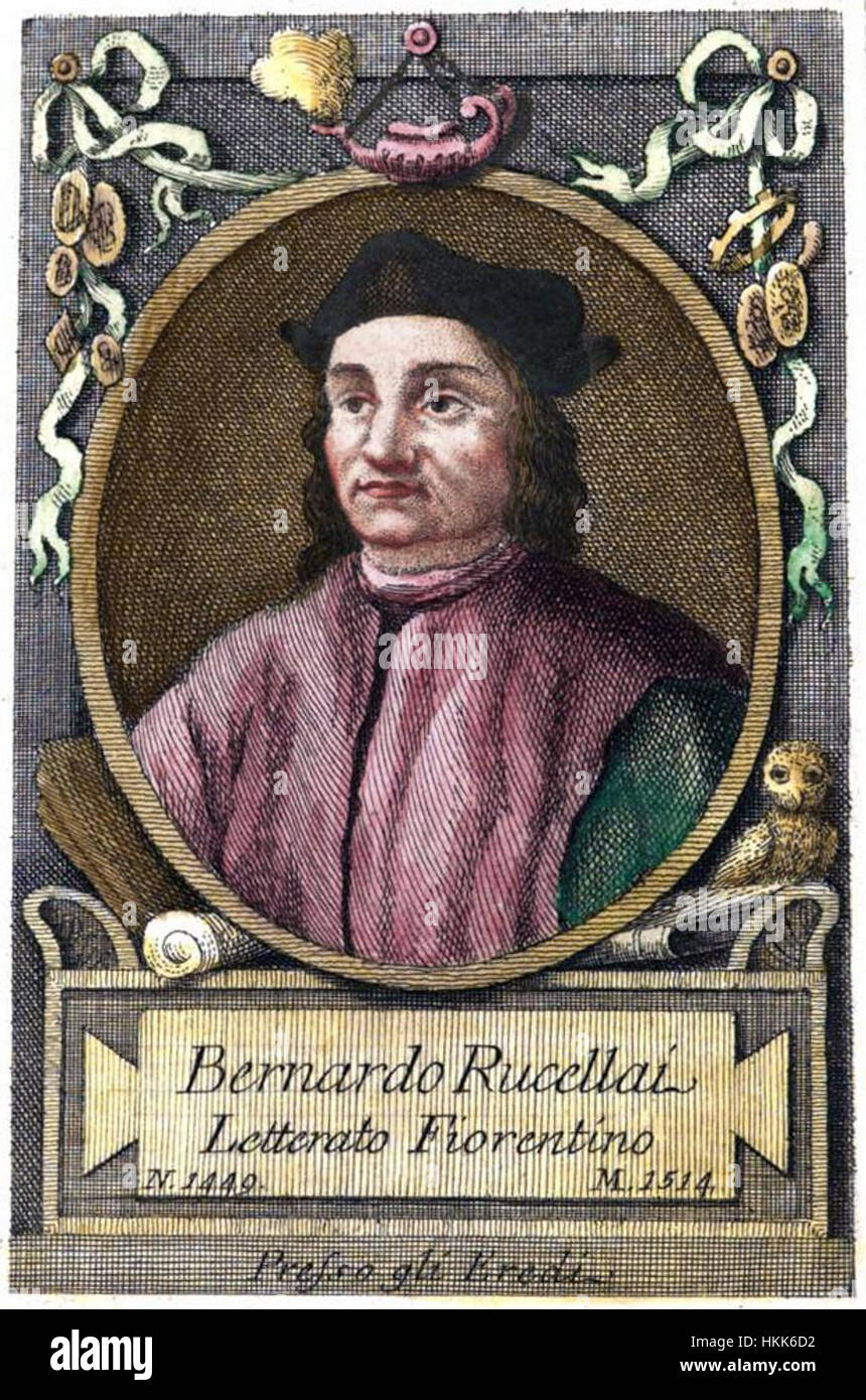 Bernardo Rucellai, an Italian Renaissance figure, is known for his ...
