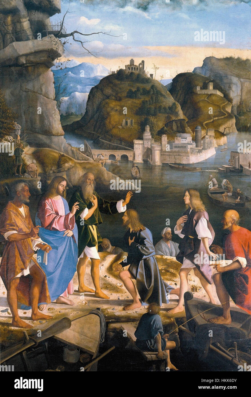 'Call of the Sons of Zebedee' by Basaiti is a religious painting ...