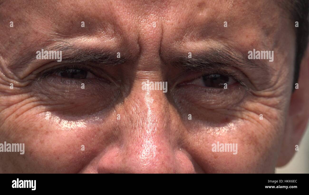 Eyes Of Hispanic Man Stock Photo - Alamy