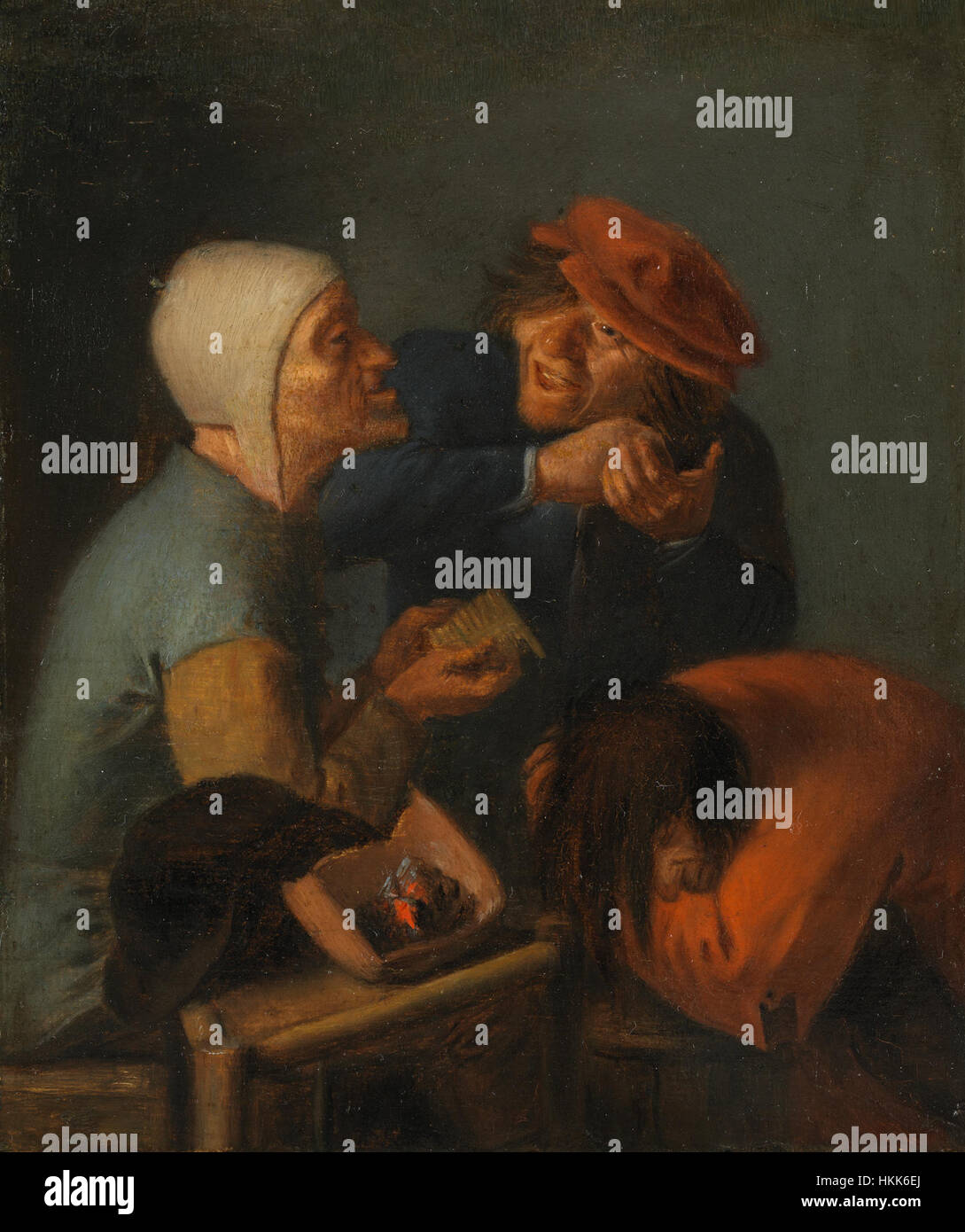 *Adriaen Brouwer's* *The Delousing* is an oil painting from the 17th ...
