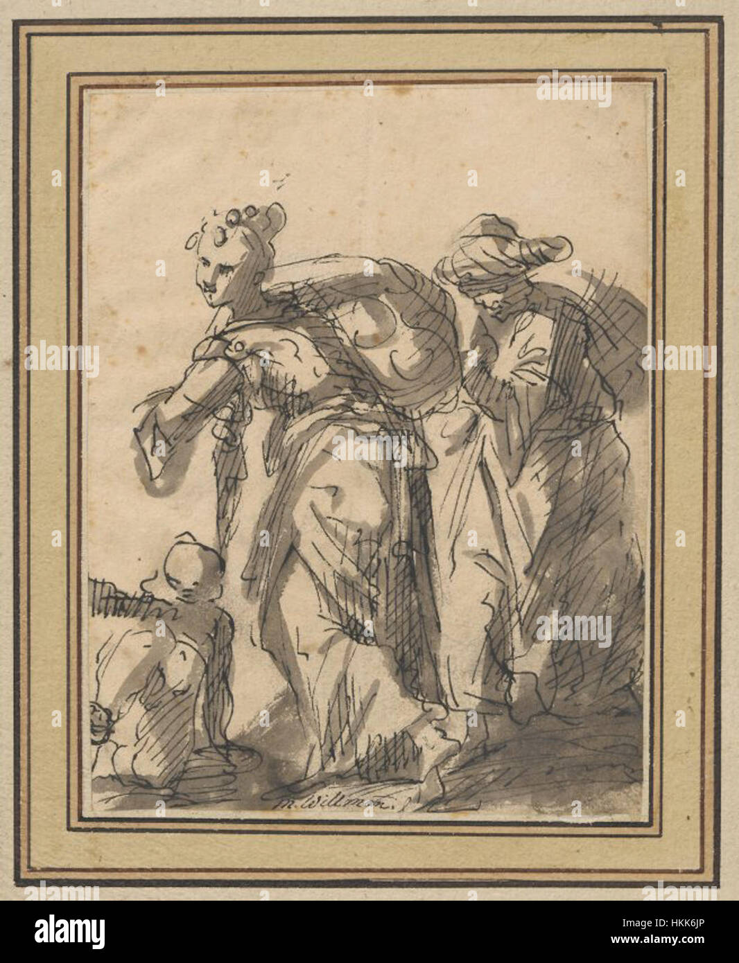 This artwork, titled 'Sisters of Psyche,' is attributed to the artist ...