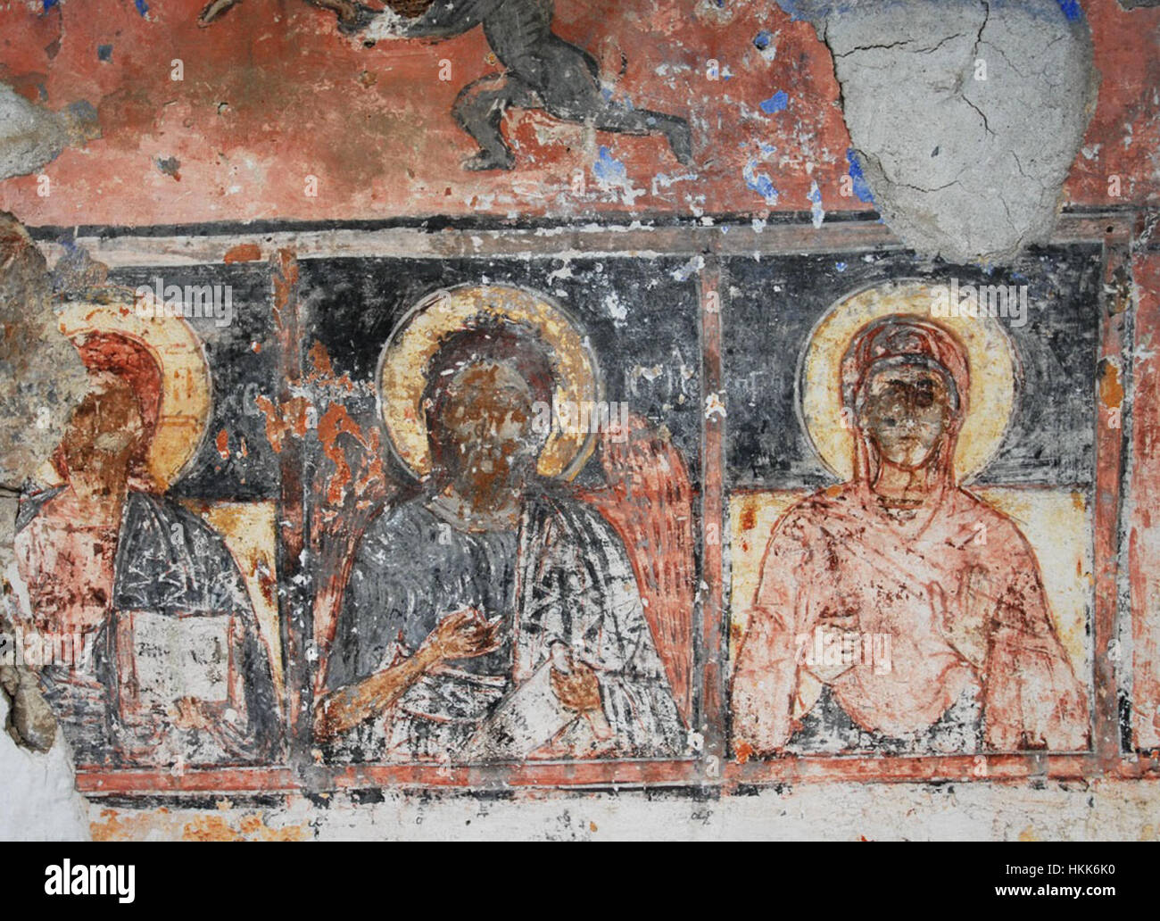 The fresco of Agios Dimitrios Church in Dion Pieria depicts the vibrant ...