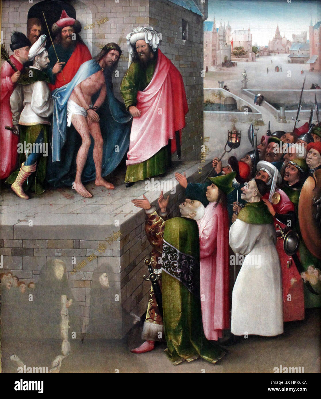 Hieronymus Bosch's 'Ecce Homo' from 1485 presents a striking religious ...
