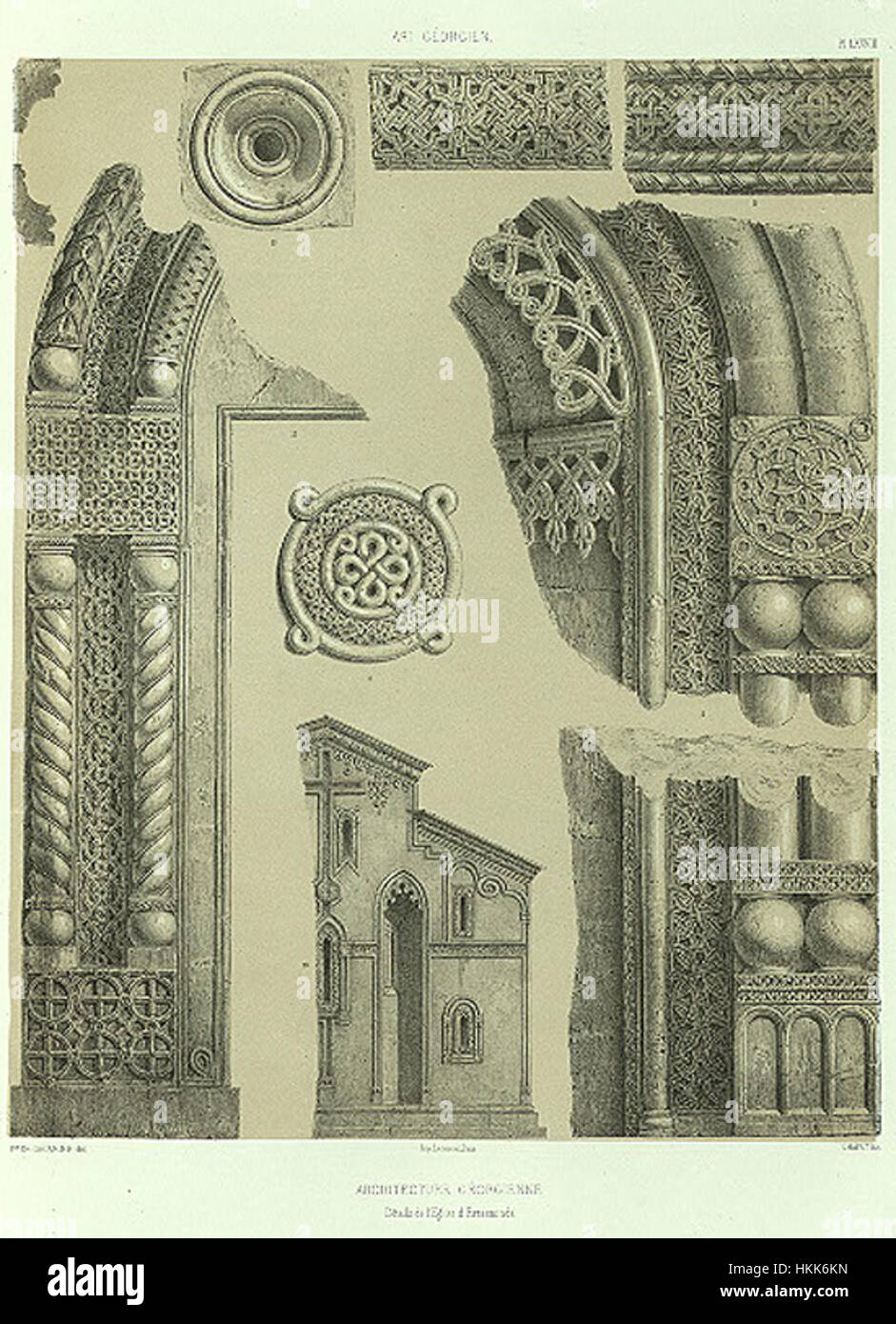 This artwork focuses on the architectural details of Georgian art ...