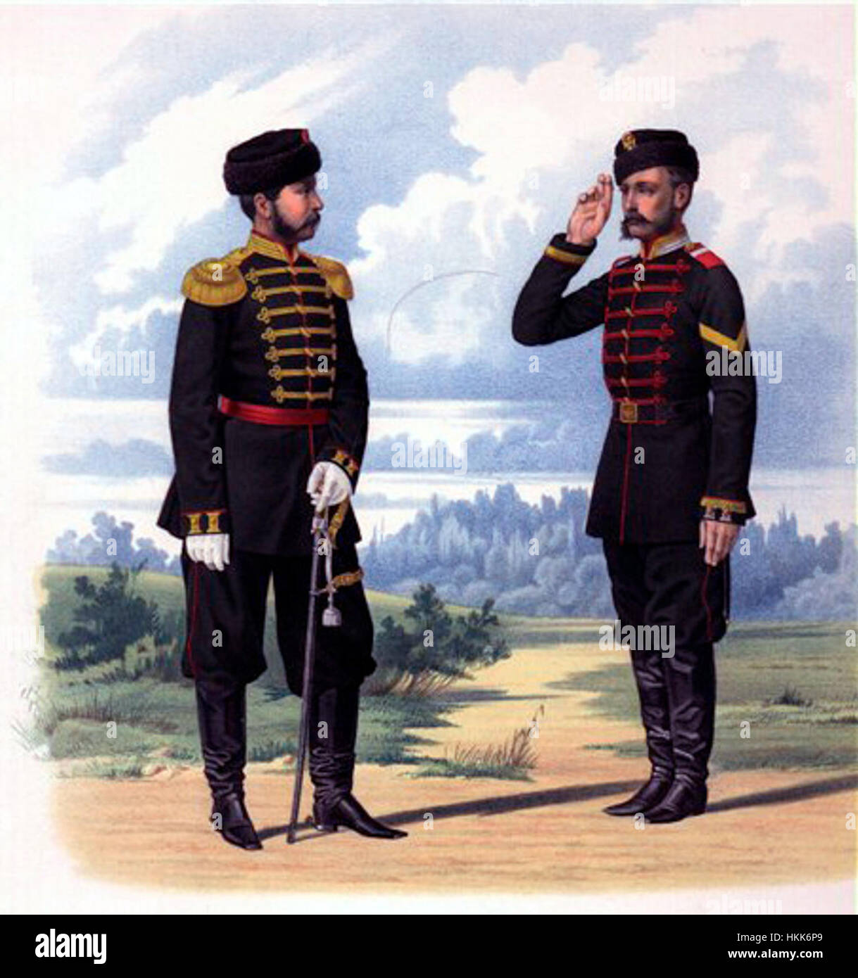 This artwork depicts the changes in uniforms and armament of the ...