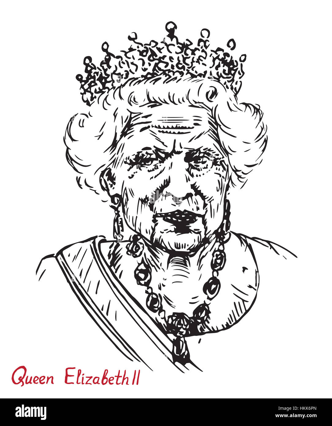 Queen elizabeth ii and lady Cut Out Stock Images & Pictures - Alamy