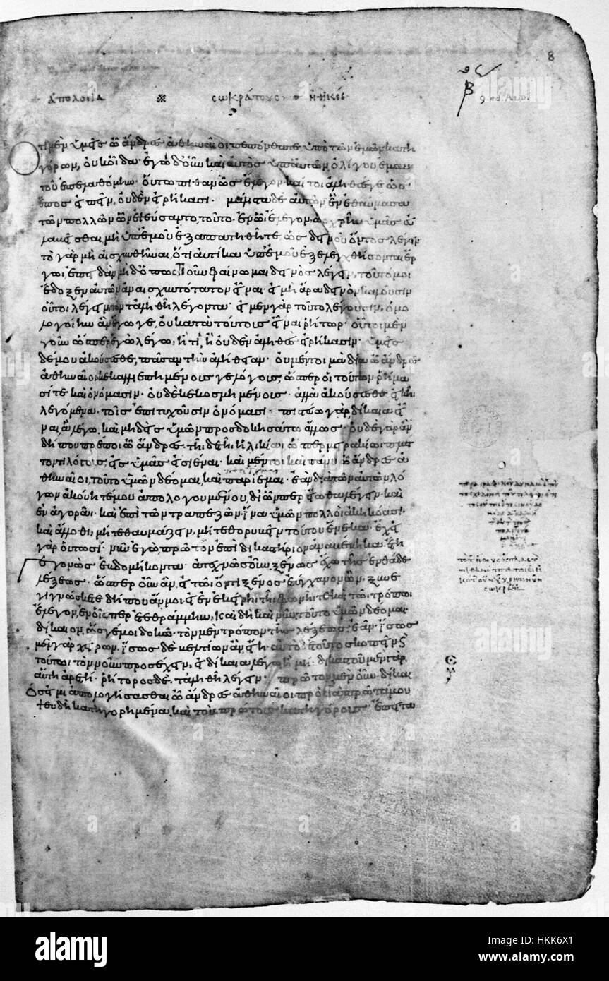 The 'Apologia,' an important philosophical work by Plato, is ...