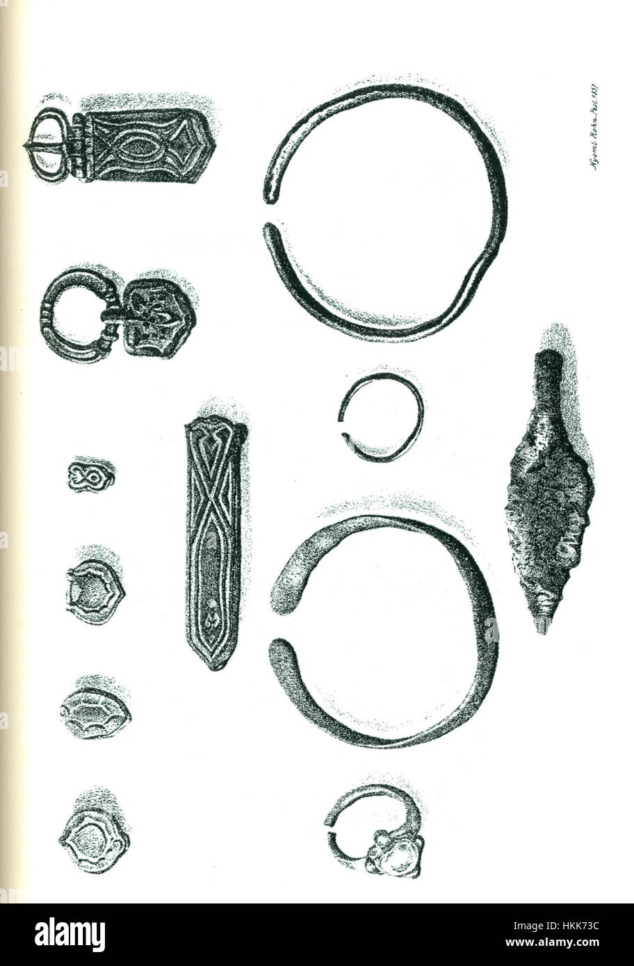 Archaeological artifacts, including arrowheads, discovered in Vereb ...