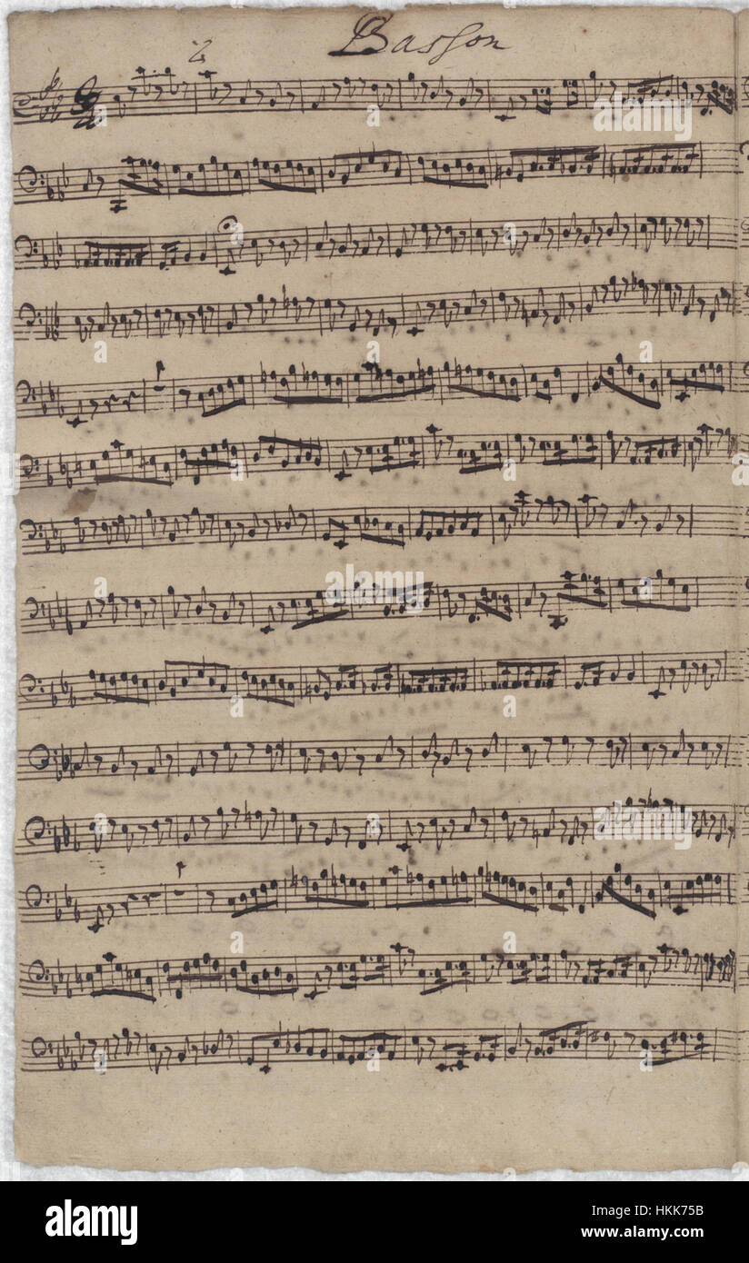 The 'Bassoon-Sinfonia-Autograph-BWV140' is an autograph manuscript of ...