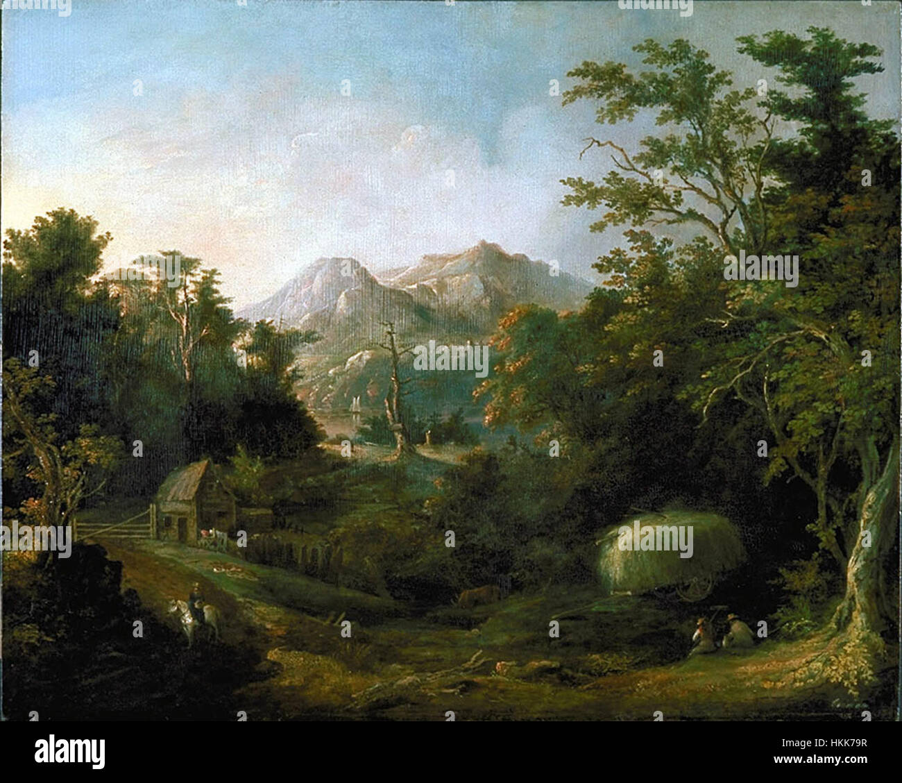 Charles Codman’s 1832 painting 'Landscape with Farm and Mountains ...