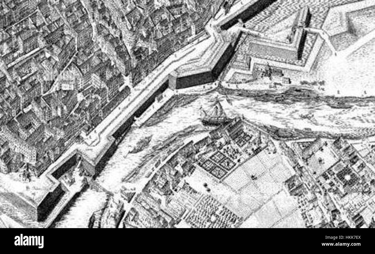 The 1778 painting of the 'Roter Turm' in Vienna, created by Huber ...